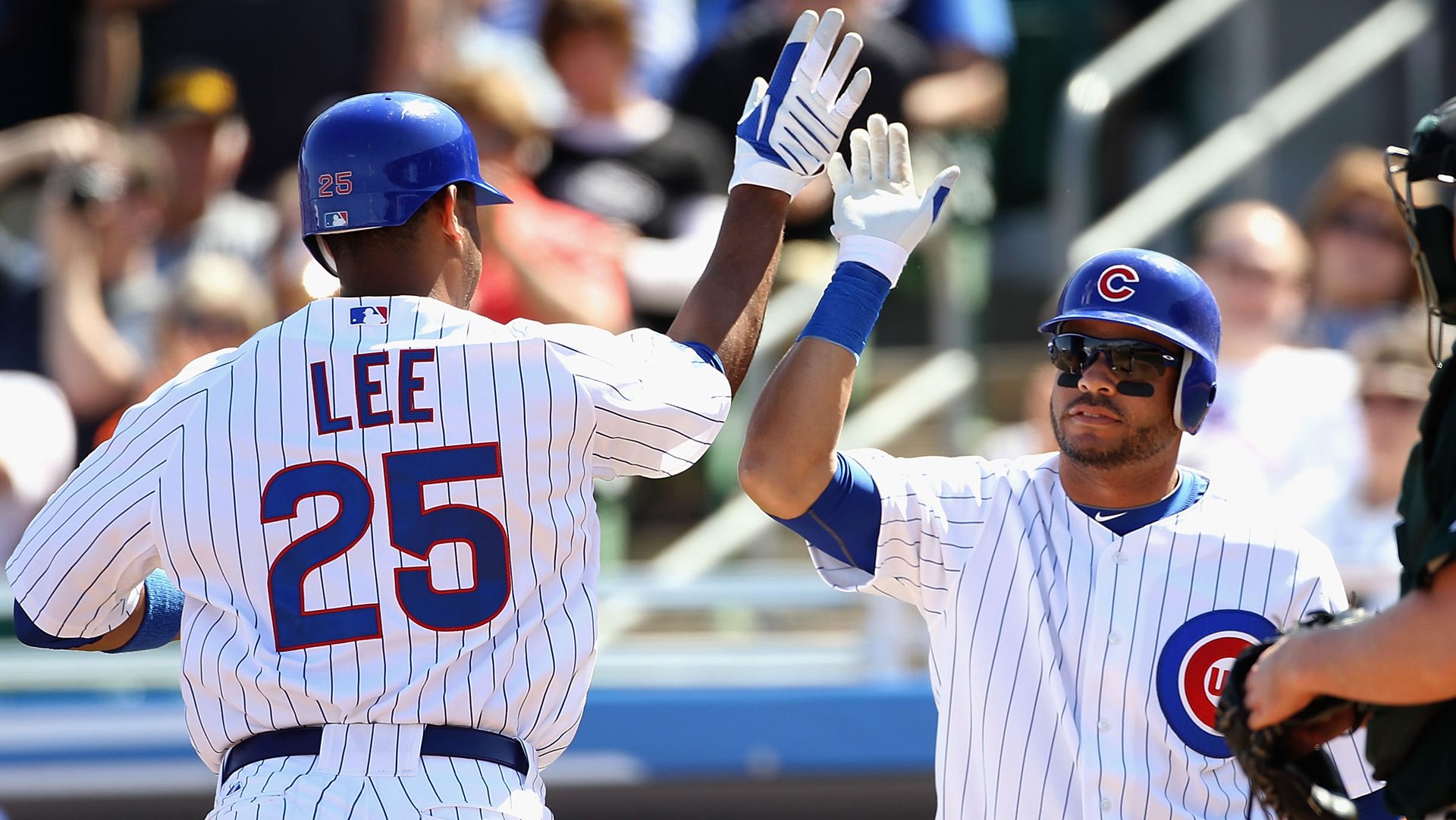 Sld Derrek Lee Aramis Ramirez High Fiving - Marquee Sports Network ...